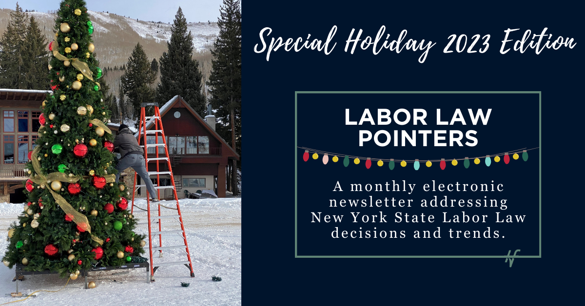 Labor Law Pointers Double Special Edition: New Court of Appeals case ...